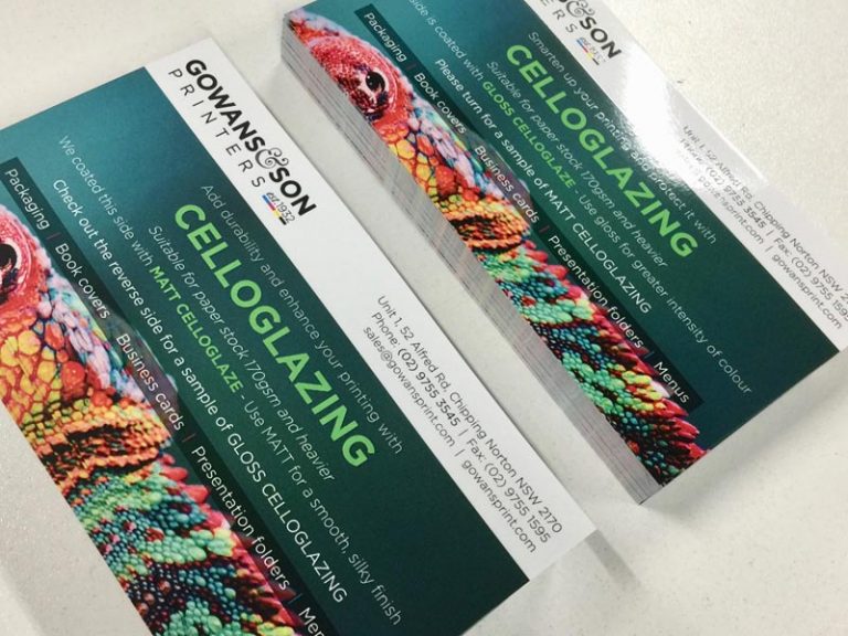 Celloglazing | Gowans & Son Printers