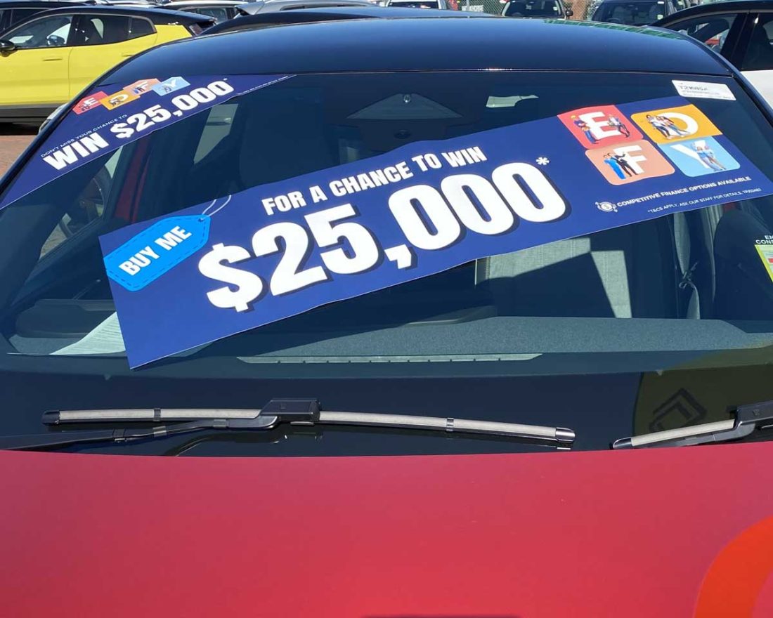 Custom Windscreen Banners | Gowans & Son Printers